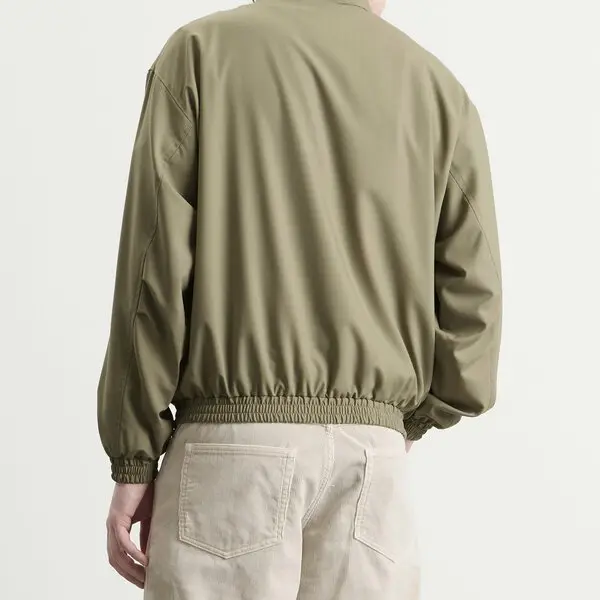 Auralee Tropical Wool Zip Blouson - Light Khaki | Editorialist